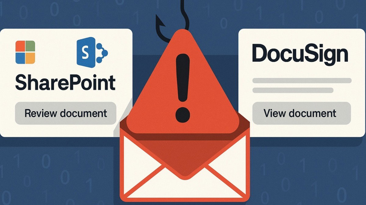 Campanha de phishing imita SharePoint e DocuSign e engana milhares de ...