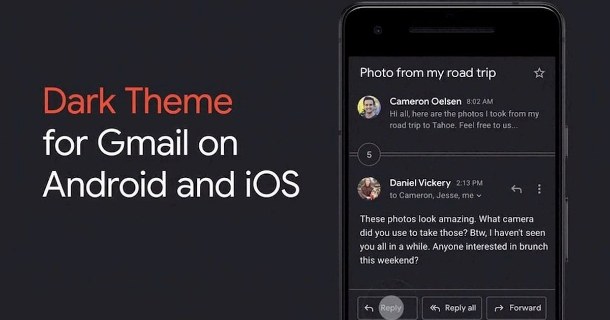 Google Gmail. Dark Mode chega oficialmente a Android e iOS - 4gnews