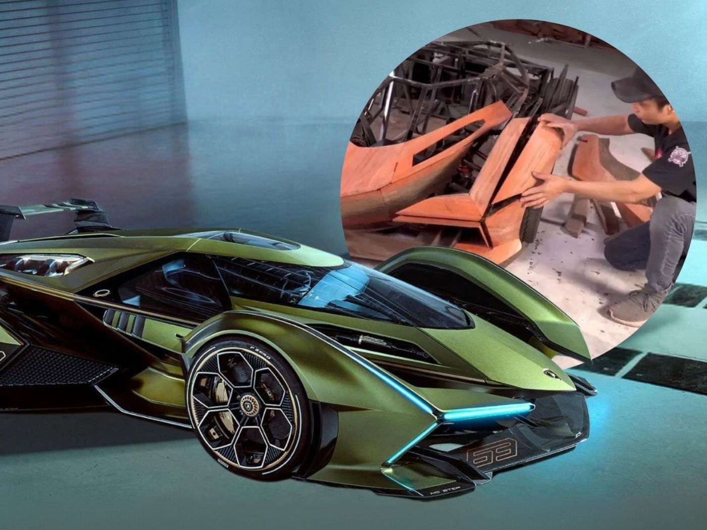 O processo de esculpir um Lamborghini em madeira é fascinante (e o ...