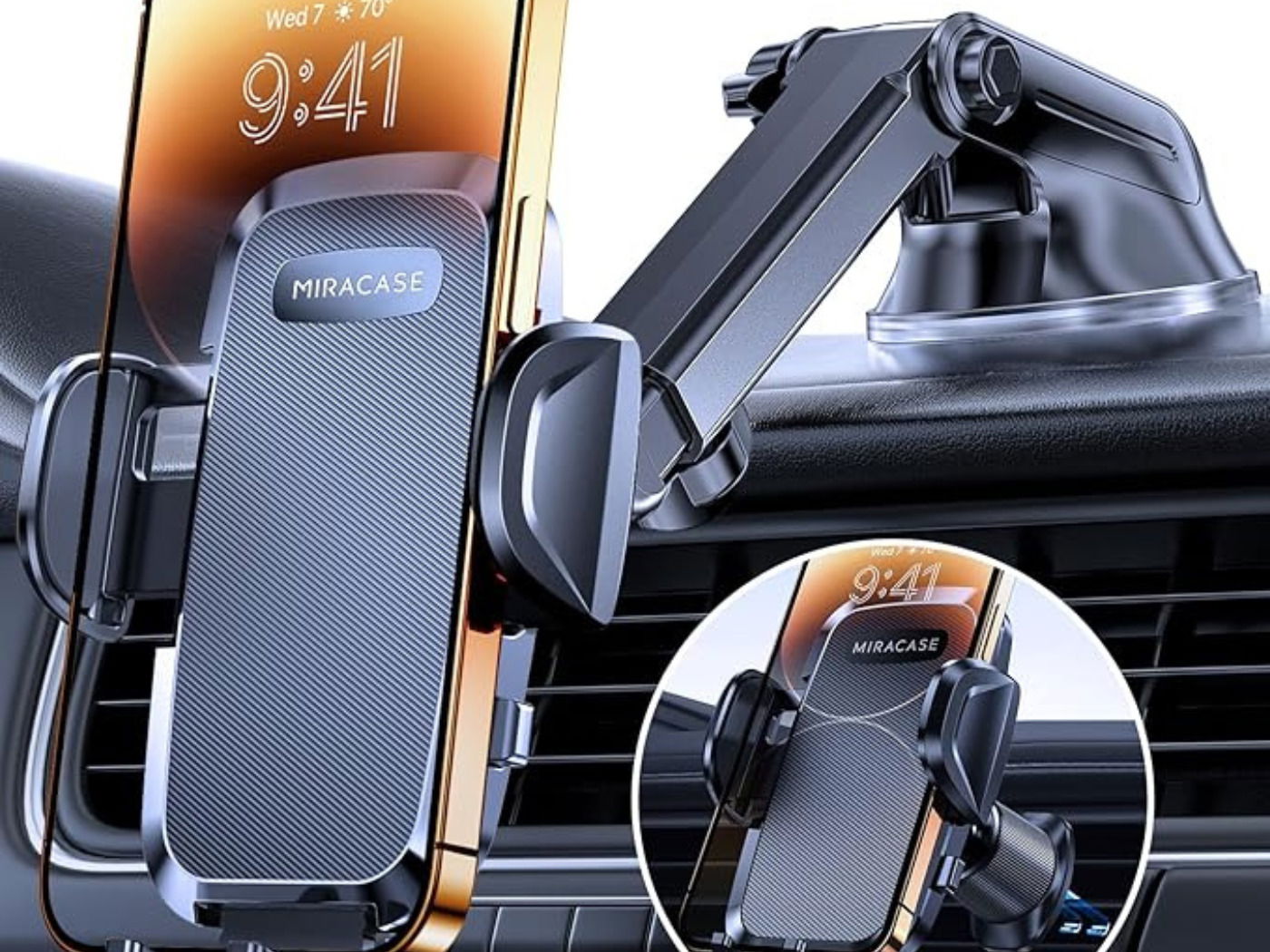 O suporte móvel que precisas no teu carro ronda os 15€ na Amazon ...