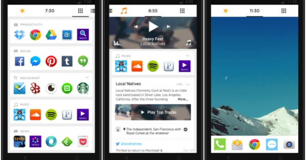 Aviate Smart Launcher disponível gratuitamente. - 4gnews