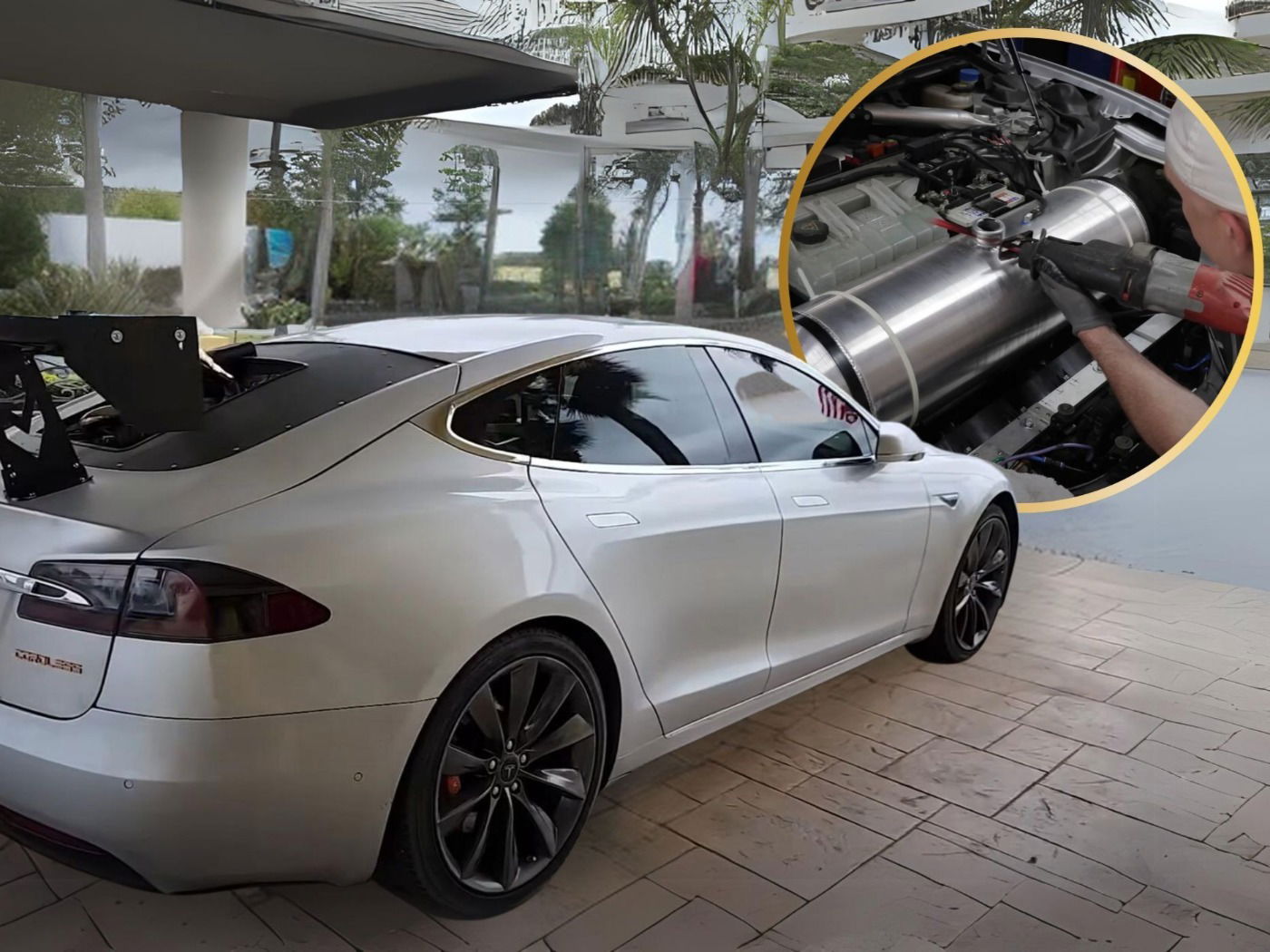 Youtuber altera Tesla com um motor a diesel e faz quilometragem ...